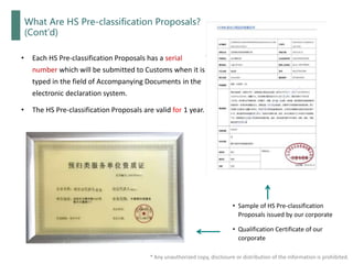 The Administration of Hs Classification in China | PPT