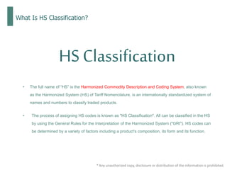The Administration of Hs Classification in China | PPT