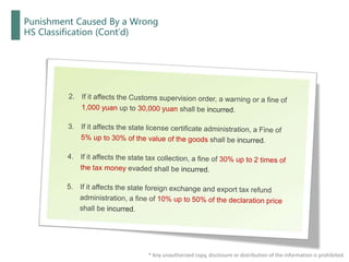 The Administration of Hs Classification in China | PPTX