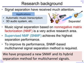 Divergence optimization in nonnegative matrix factorization with spectrogram restoration for ...