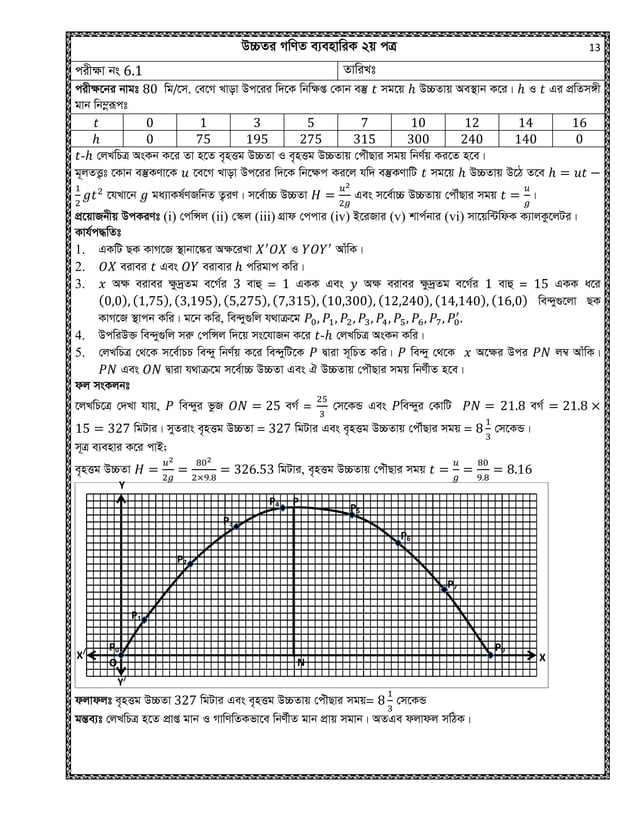 Hsc math practical 2nd paper2015 wg0 | PDF