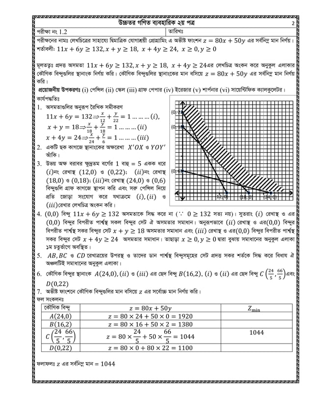 Hsc math practical 2nd paper2015 wg0 | PDF