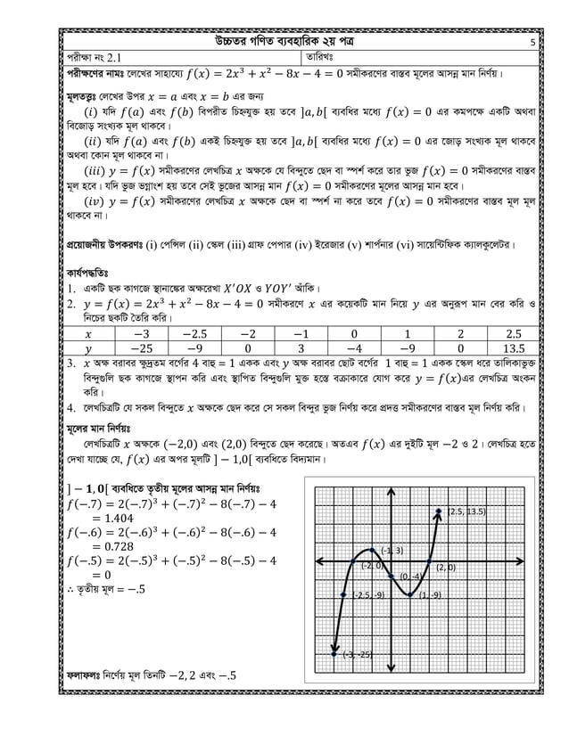 Hsc math practical 2nd paper2015 wg0 | PDF
