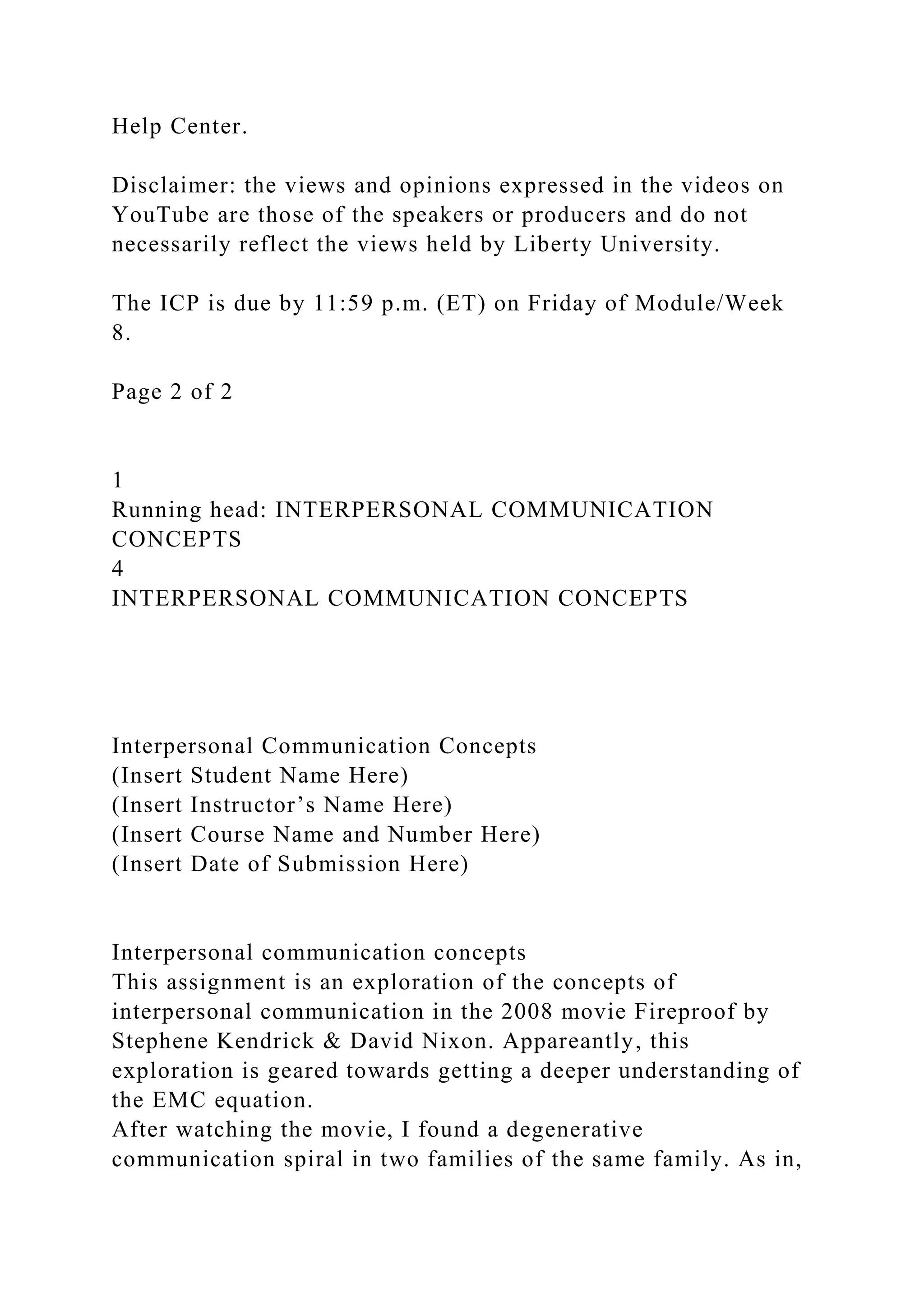 HSCO 508Interpersonal Communication Project InstructionsThe pu.docx