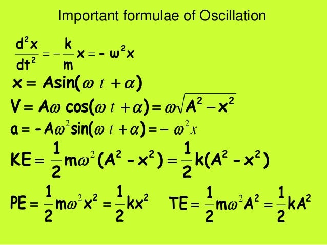 Hsc physics revision for oscillation and elasticity