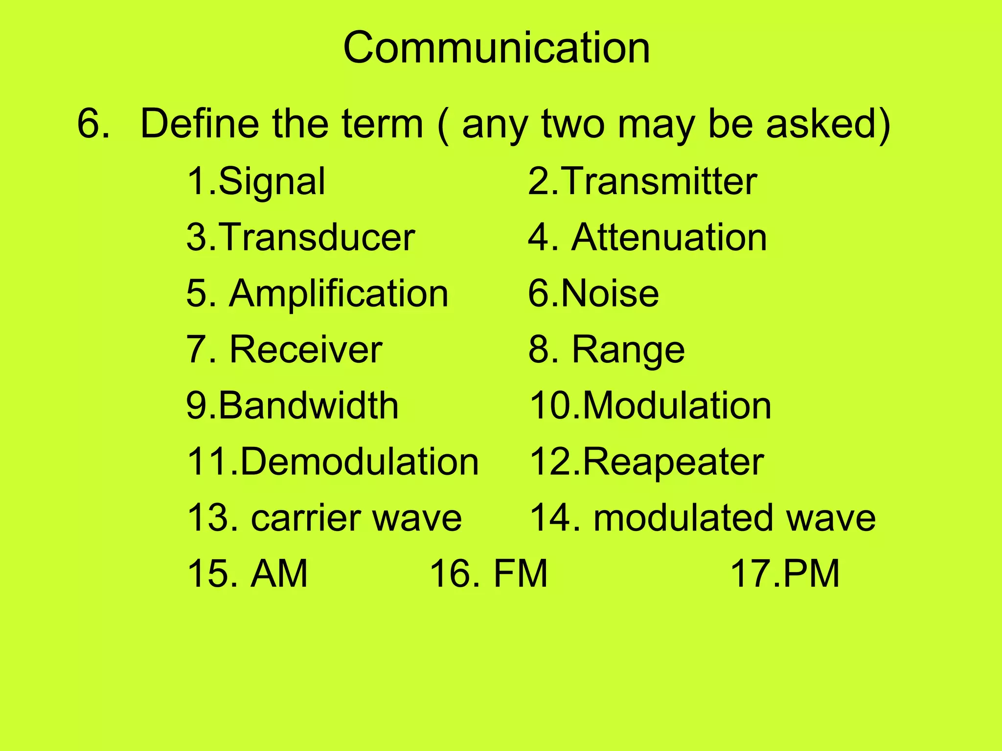 Hsc physics revision for semiconductors and communication | PPSX