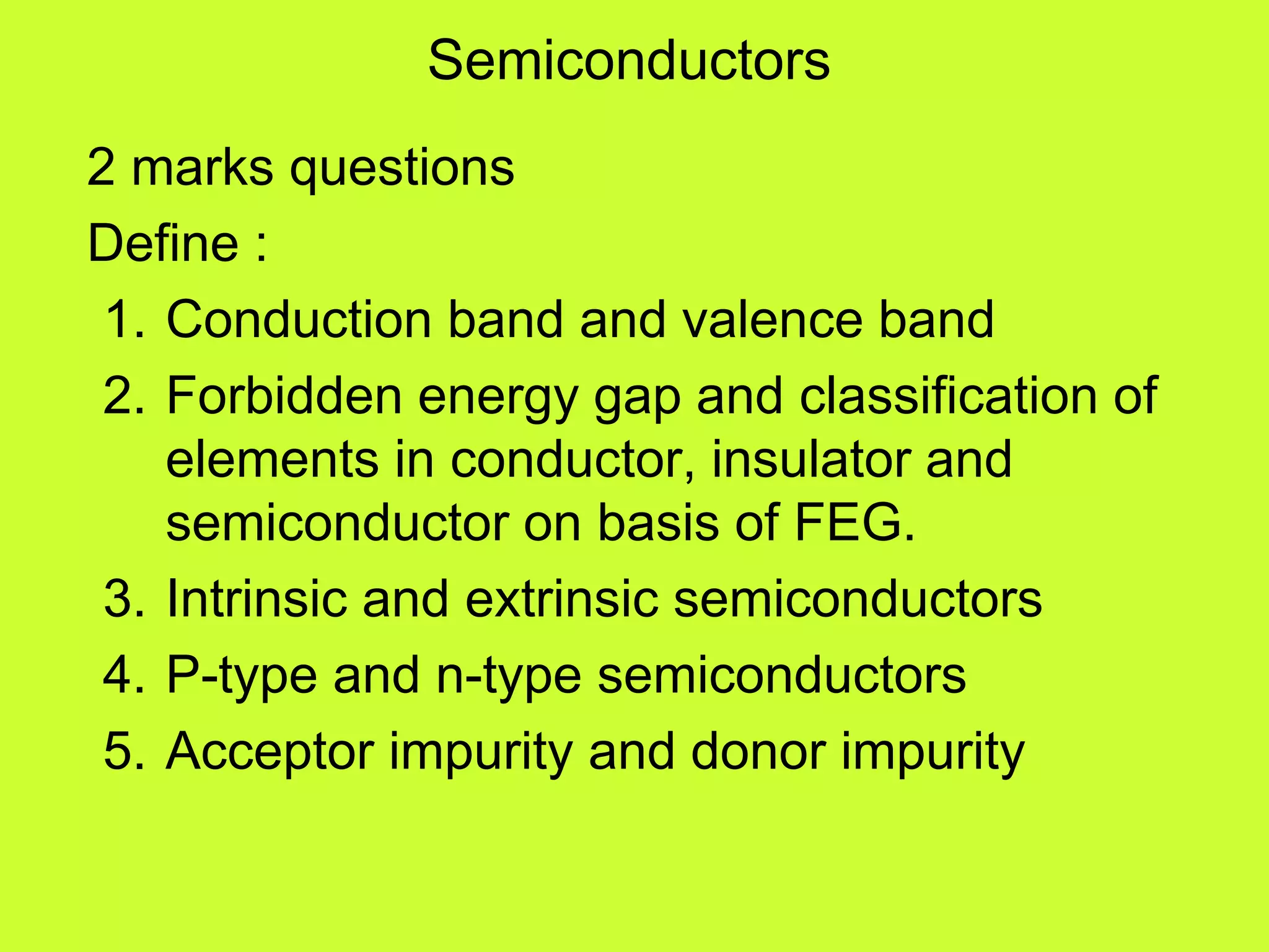 Hsc physics revision for semiconductors and communication | PPSX
