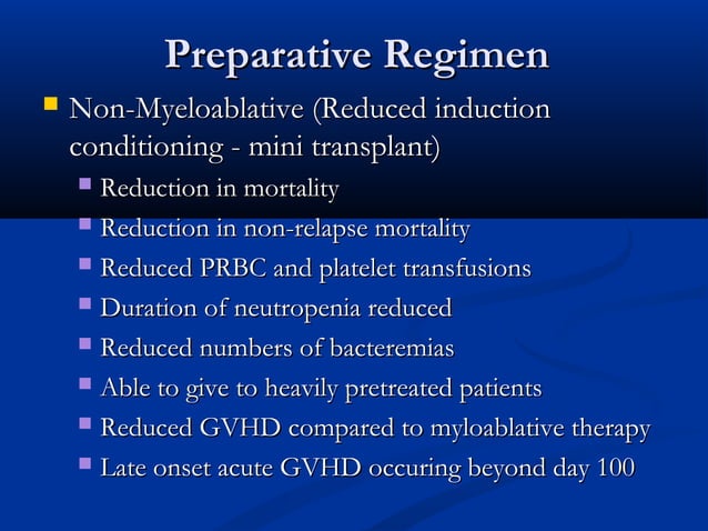 Hsct | PPT | Blood Disorders | Diseases and Conditions