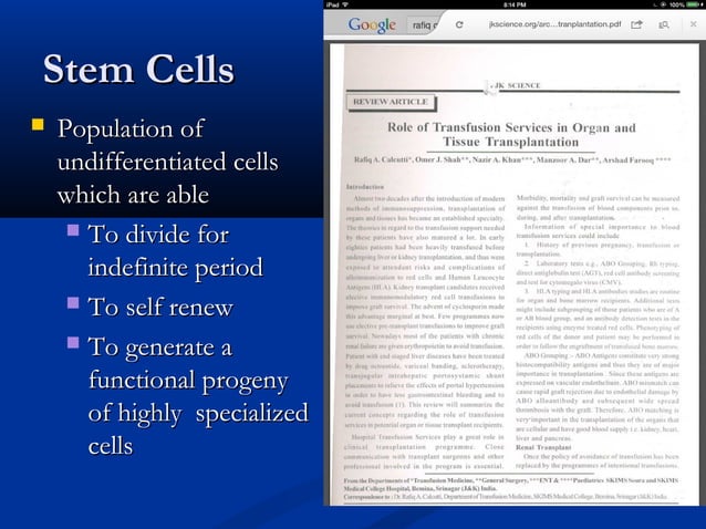 Hsct | PPT | Blood Disorders | Diseases and Conditions