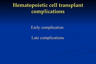 hsct.ppt hematopoitic stem cell transplantation | PPT