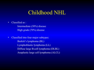 HSCT for Pediatric Lymphoma | PPT