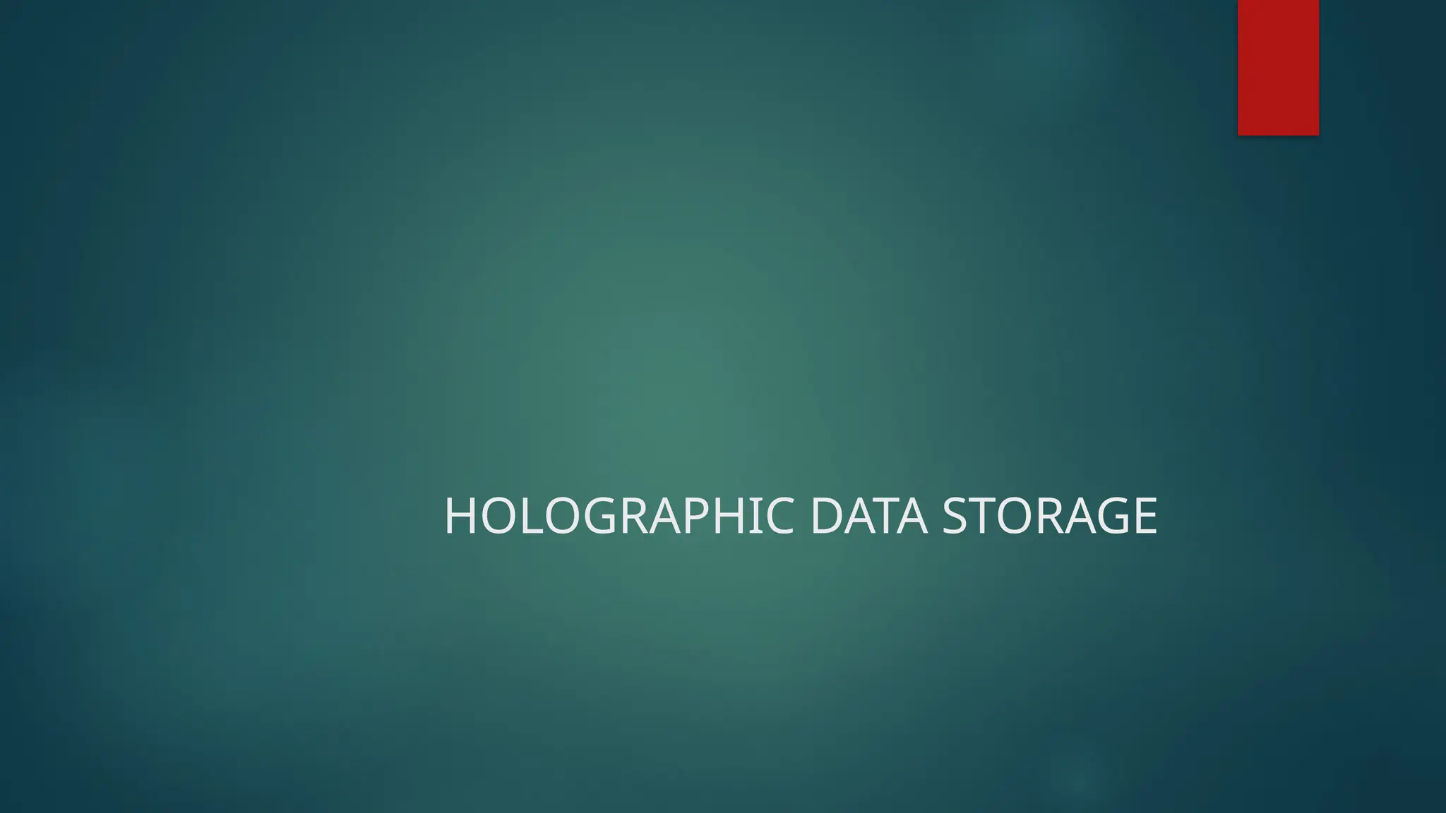 holographic data storage power point presentation firs year engineering | PPTX