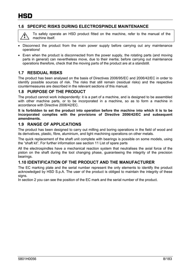 Hsd spindle-manual es929-es919-es915-english | PDF | Computer Software ...