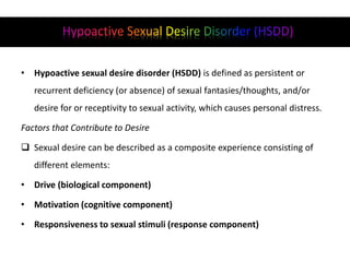 Human Sexual Behavior and Animal Models (HSDD) | PPTX
