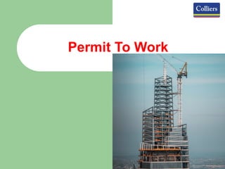 Permit To Work PPT for Construction and Oil and Gas | PPT