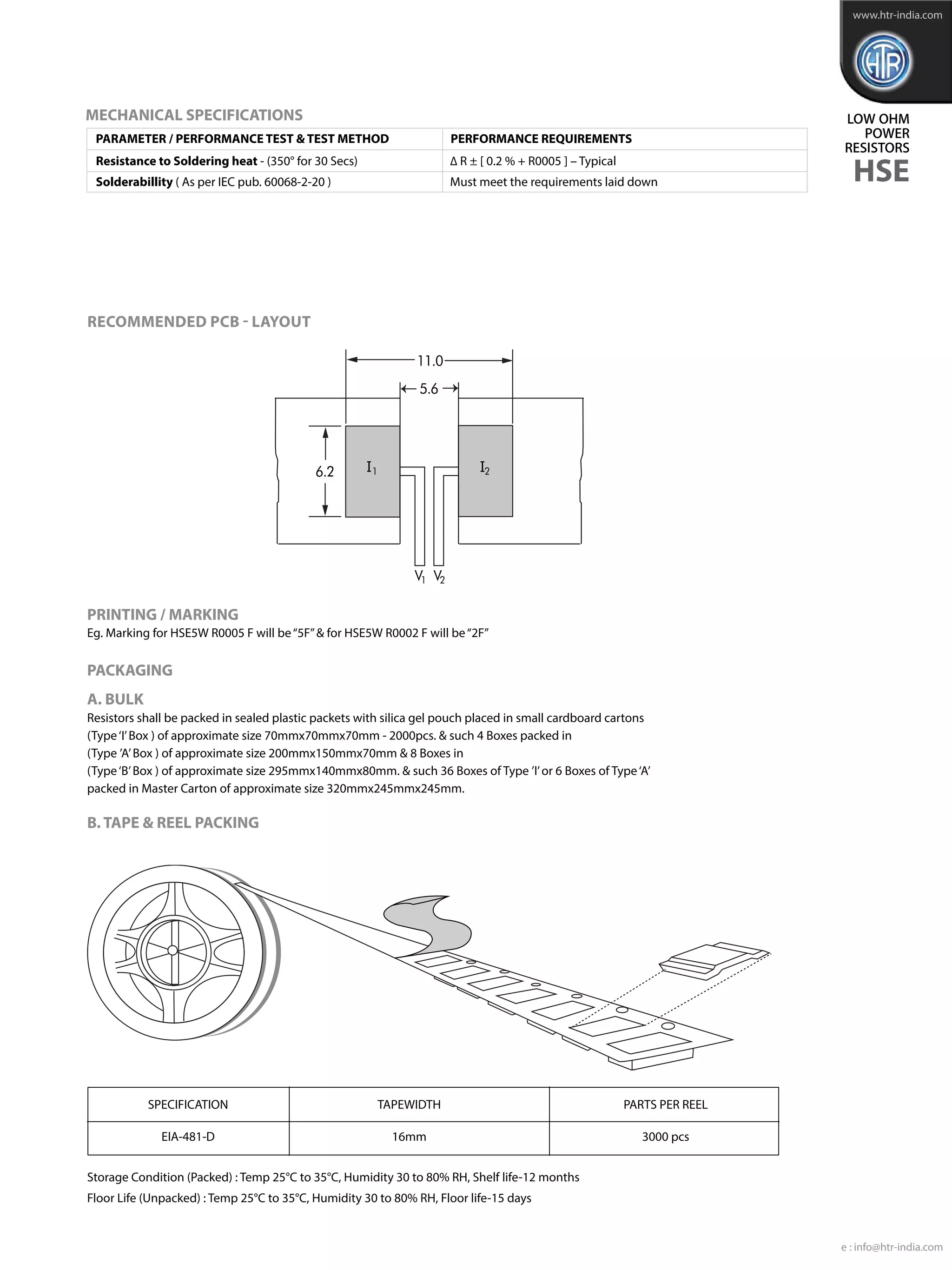 HTR India - Products - Current Sense Resistors - Electron Beam Welded ...