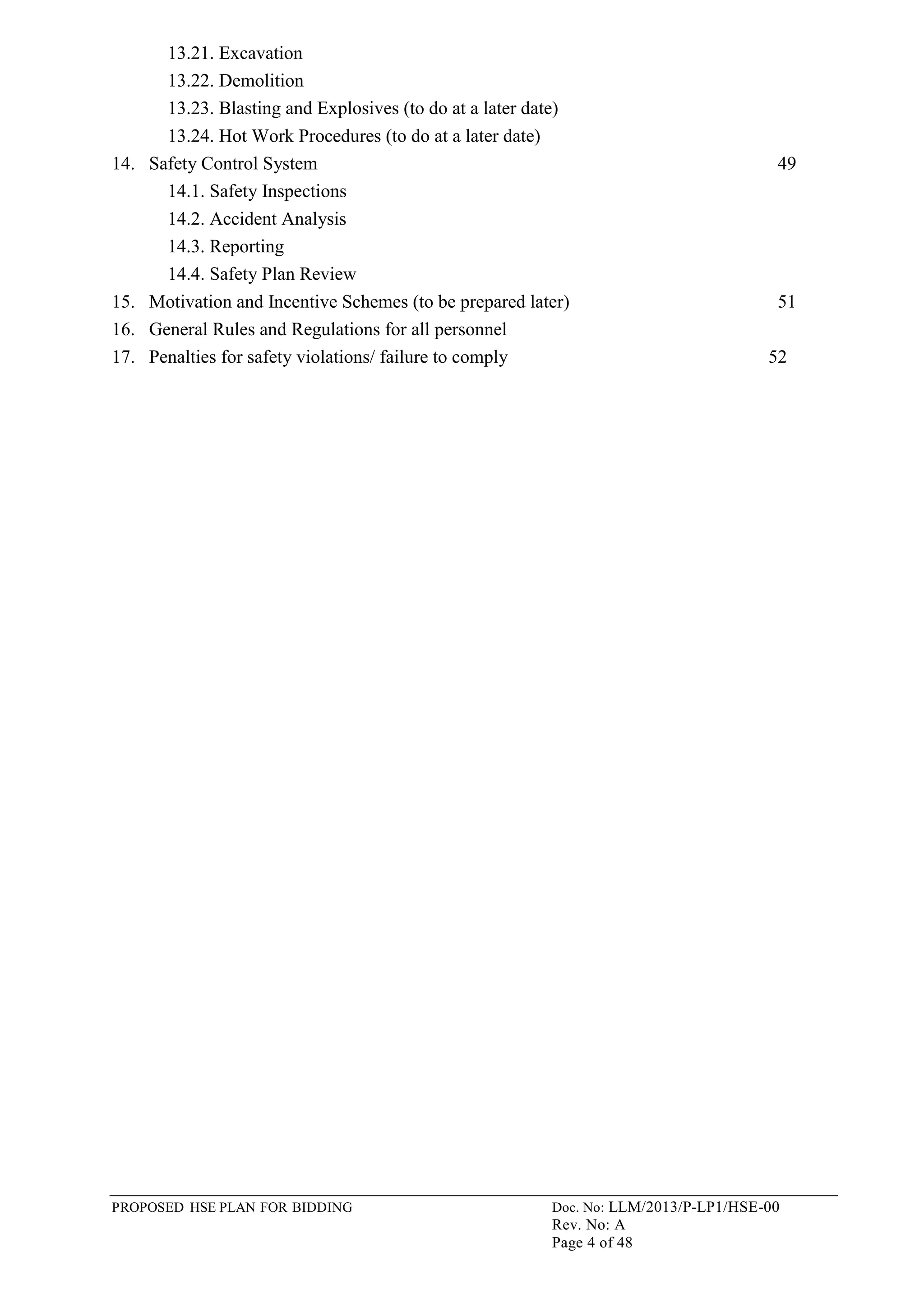 HSE Management Plan | PDF