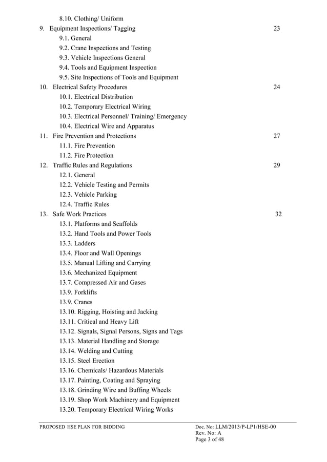 HSE Management Plan | PDF