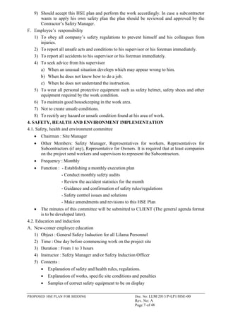 HSE Management Plan | PDF