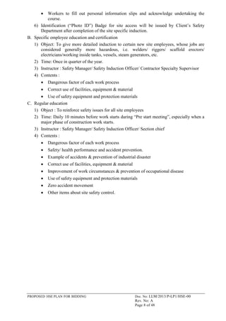 HSE Management Plan | PDF