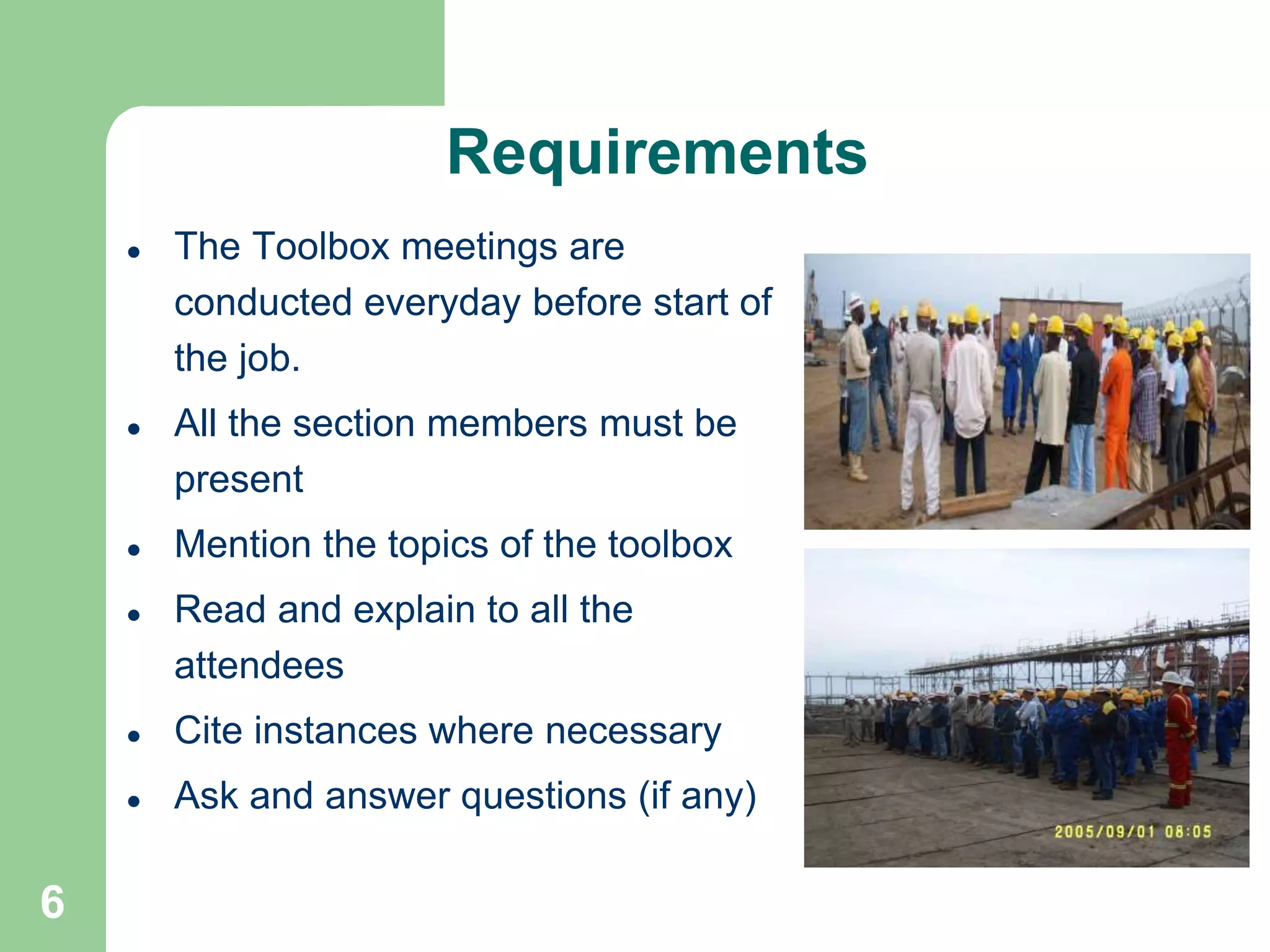 HSE-BMS-005 Conducting Toolbox Meeting.ppt