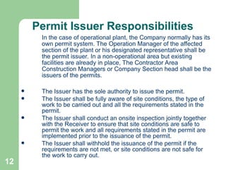 Permit To Work Training - Permit Receiver and Permit issuer.ppt