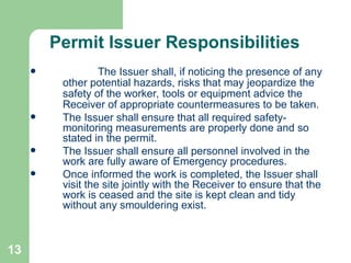 Permit To Work Training - Permit Receiver and Permit issuer.ppt