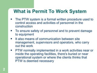 HSE-BMS-010 Permit To Work for all employees | PPT