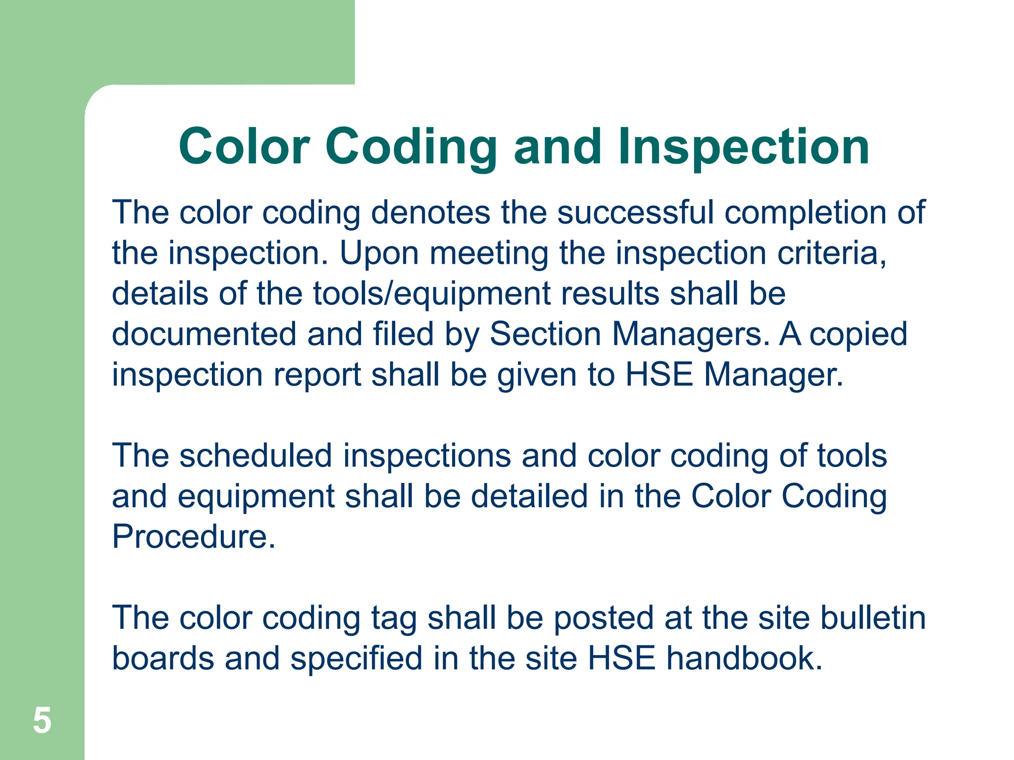 HSE-BMS-013 Color Coding and Inspection.ppt