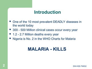 HSE-BMS-052 Malaria Control & precautions .PPT
