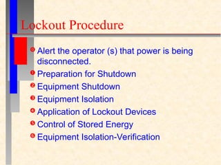 health and safety - COHE Lock out tag out.ppt
