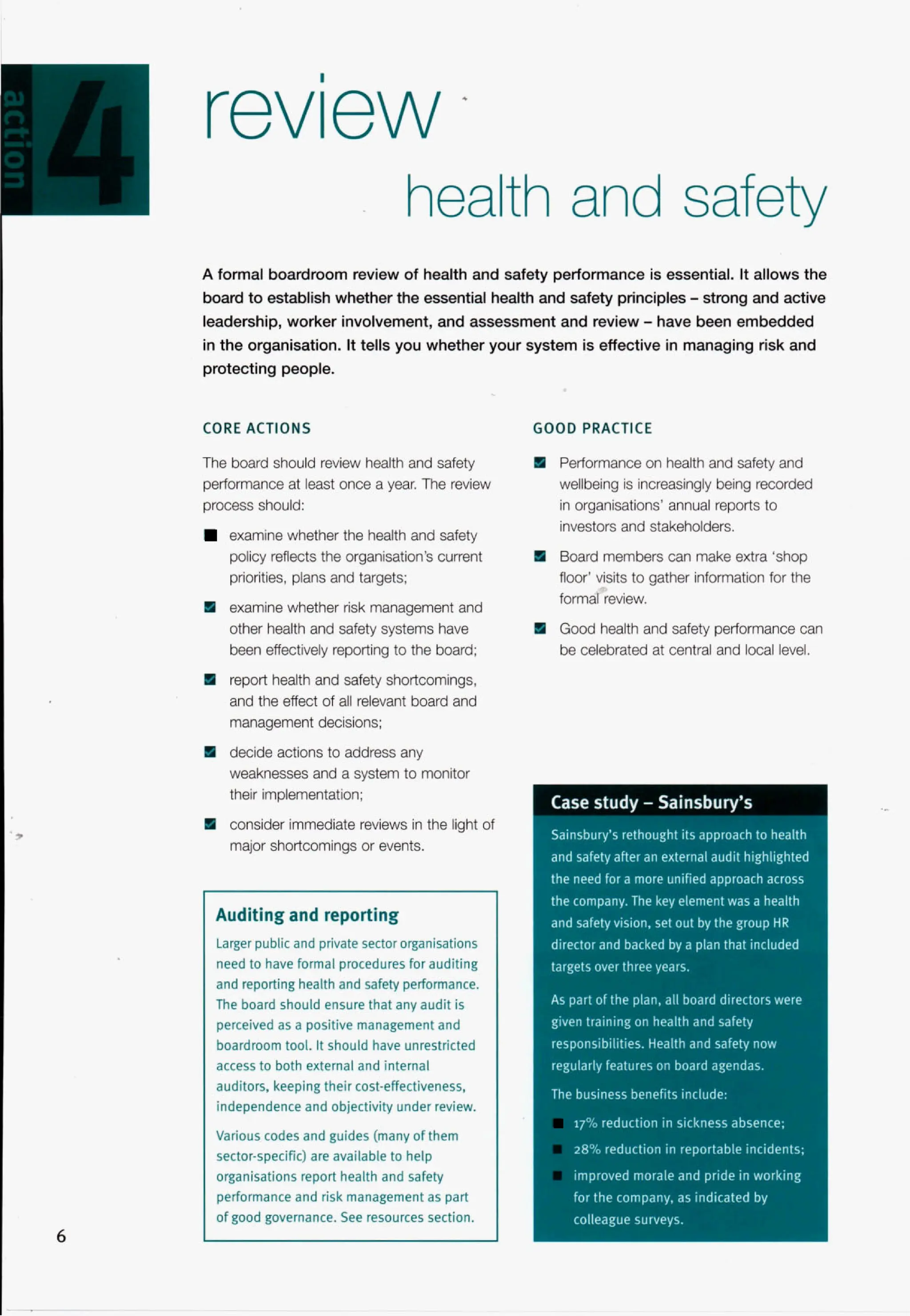 Leading health and safety at work - Leadership action | PDF