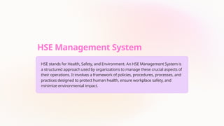 HSE Management System Training for Employees | PPTX