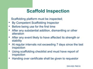HSE-TEPC - Scaffolding Safety training .ppt