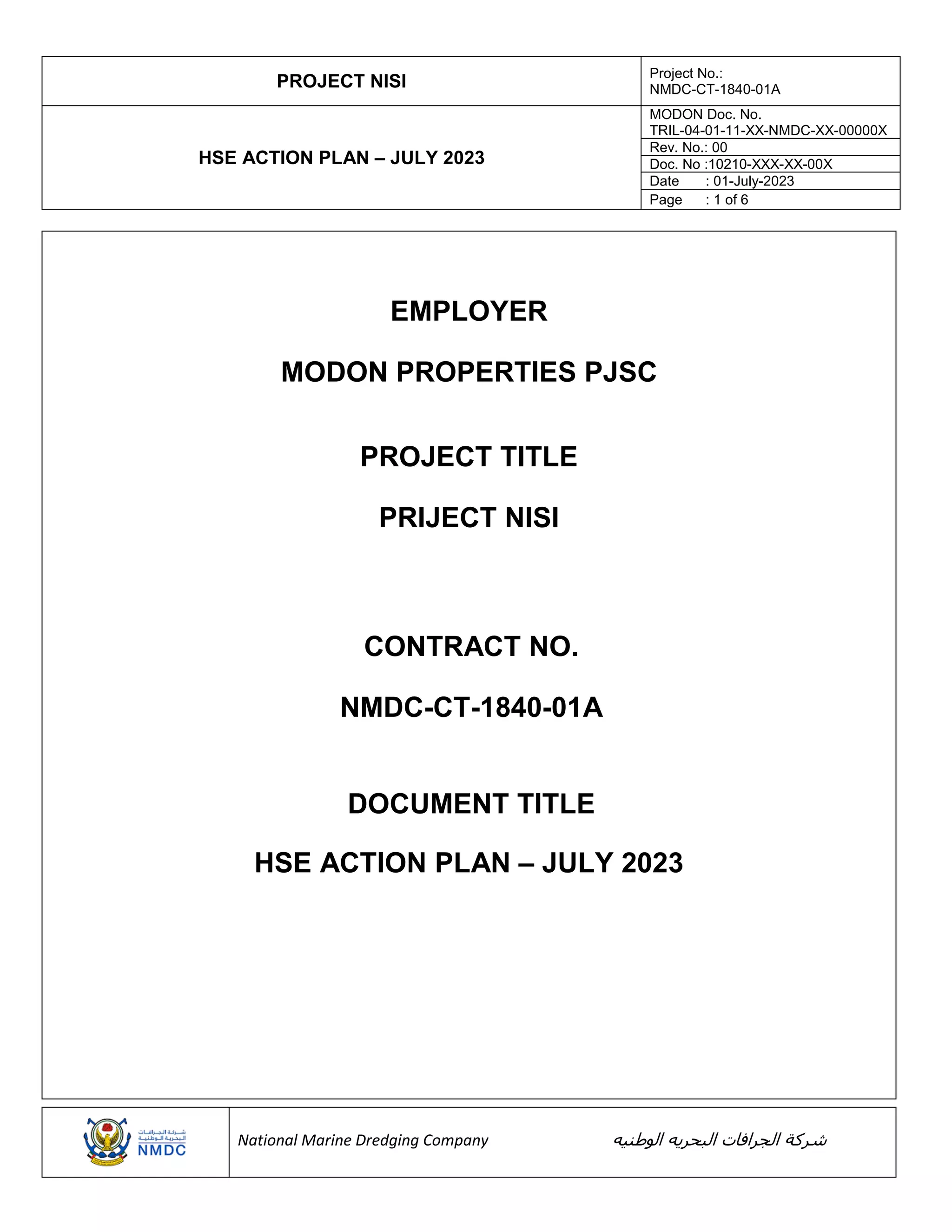 HSE Action Plan - July 2023.pdf