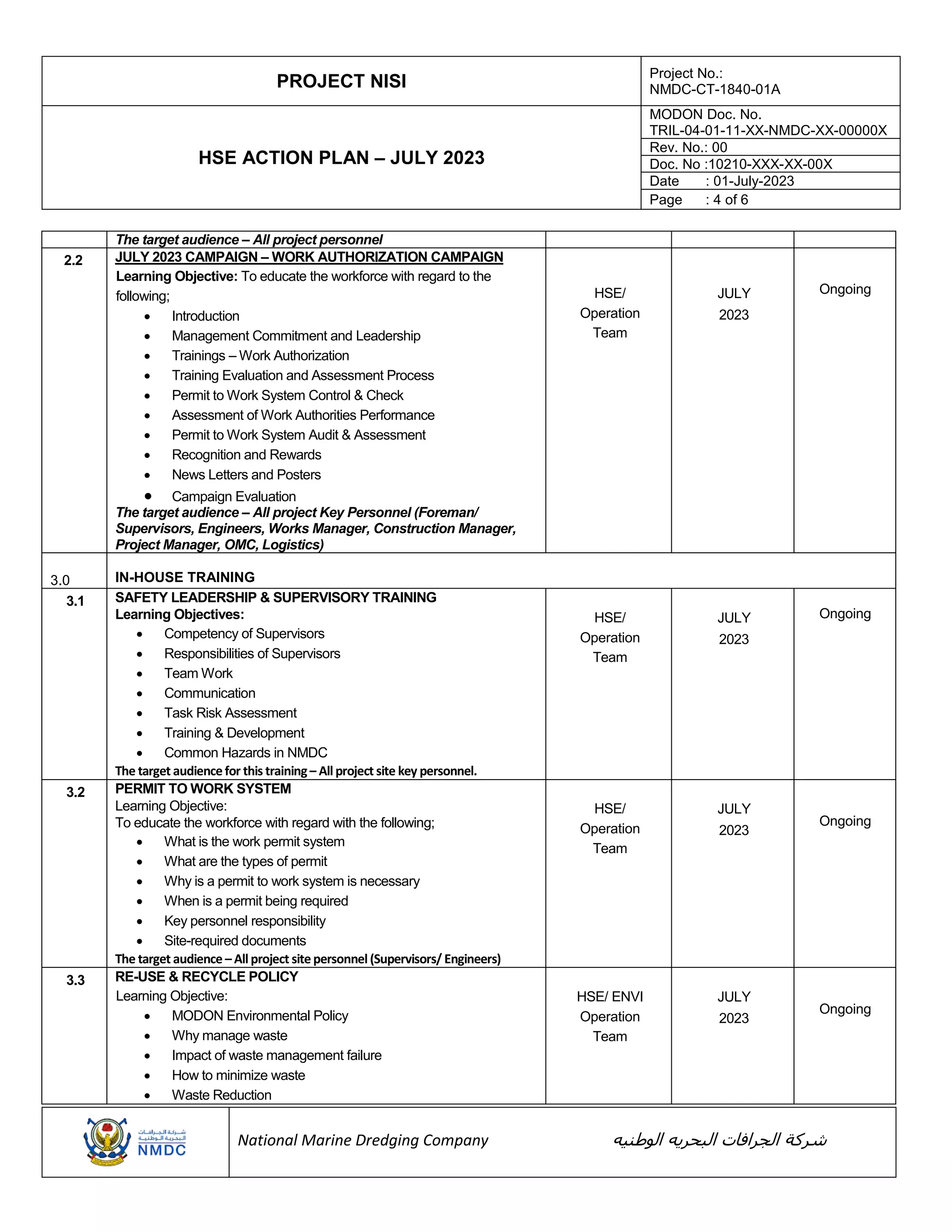 HSE Action Plan - July 2023.pdf
