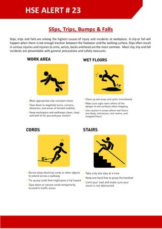 Hse alert 23 2018 slips trips falls and bumps | DOCX | Injuries ...