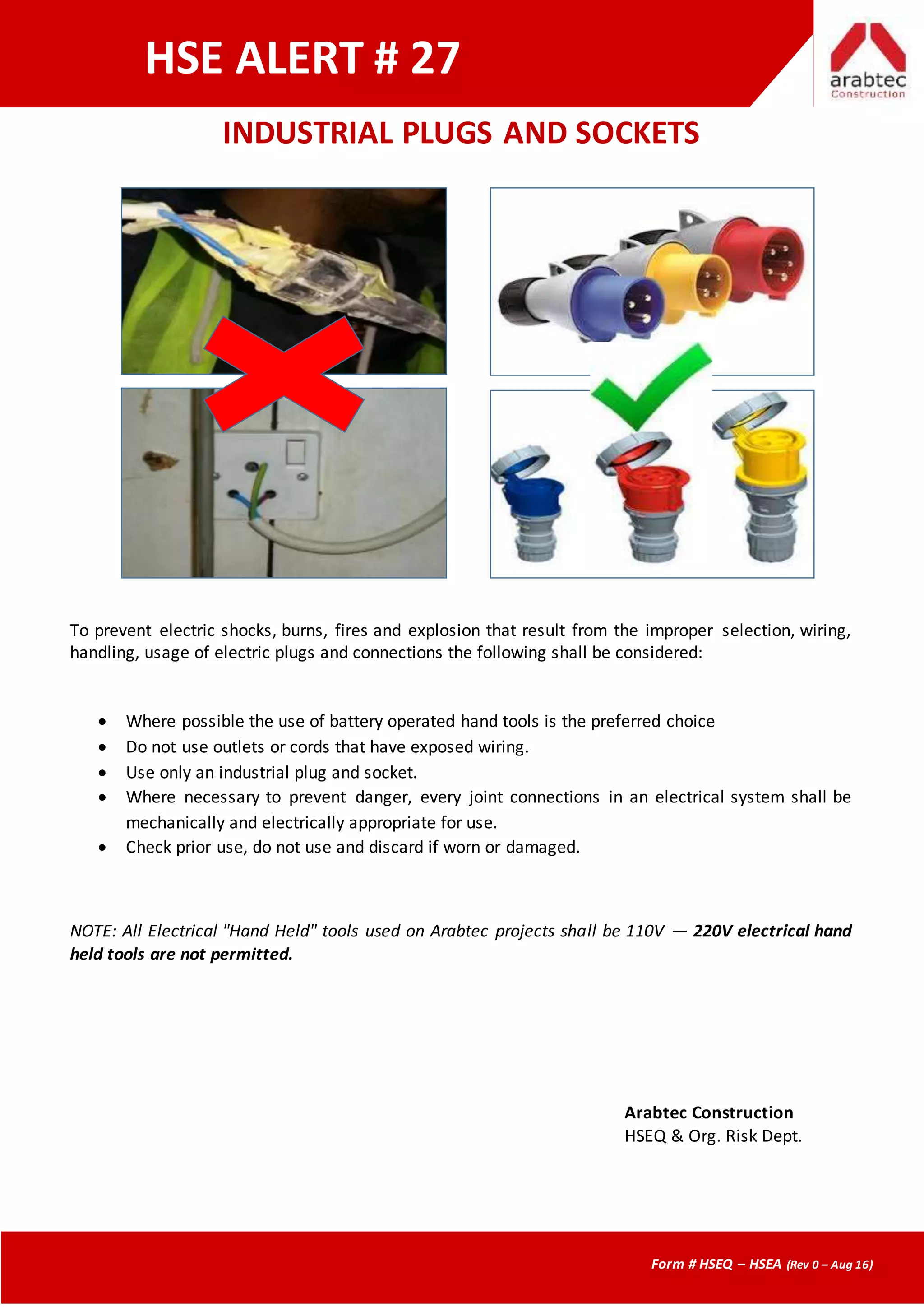 Hse alert 27 2018 industrial plugs | DOCX