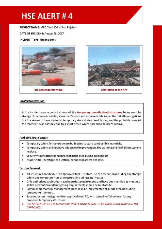 Hse alert 4 2017 fire incident | DOCX