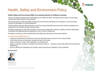HSE at Metso | PPTX