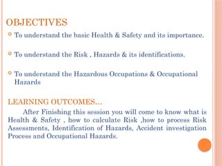 HSE Awareness Session health and safety management | PPTX