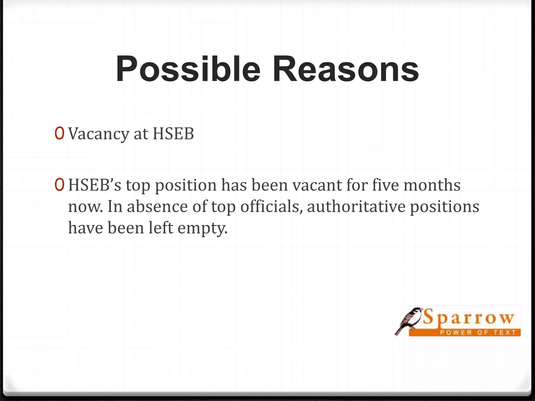 Hseb 11 result situation | PPTX