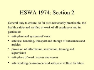 Hse background and law unit 1 session 2 | PPT