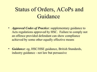 Hse background and law unit 1 session 2 | PPT