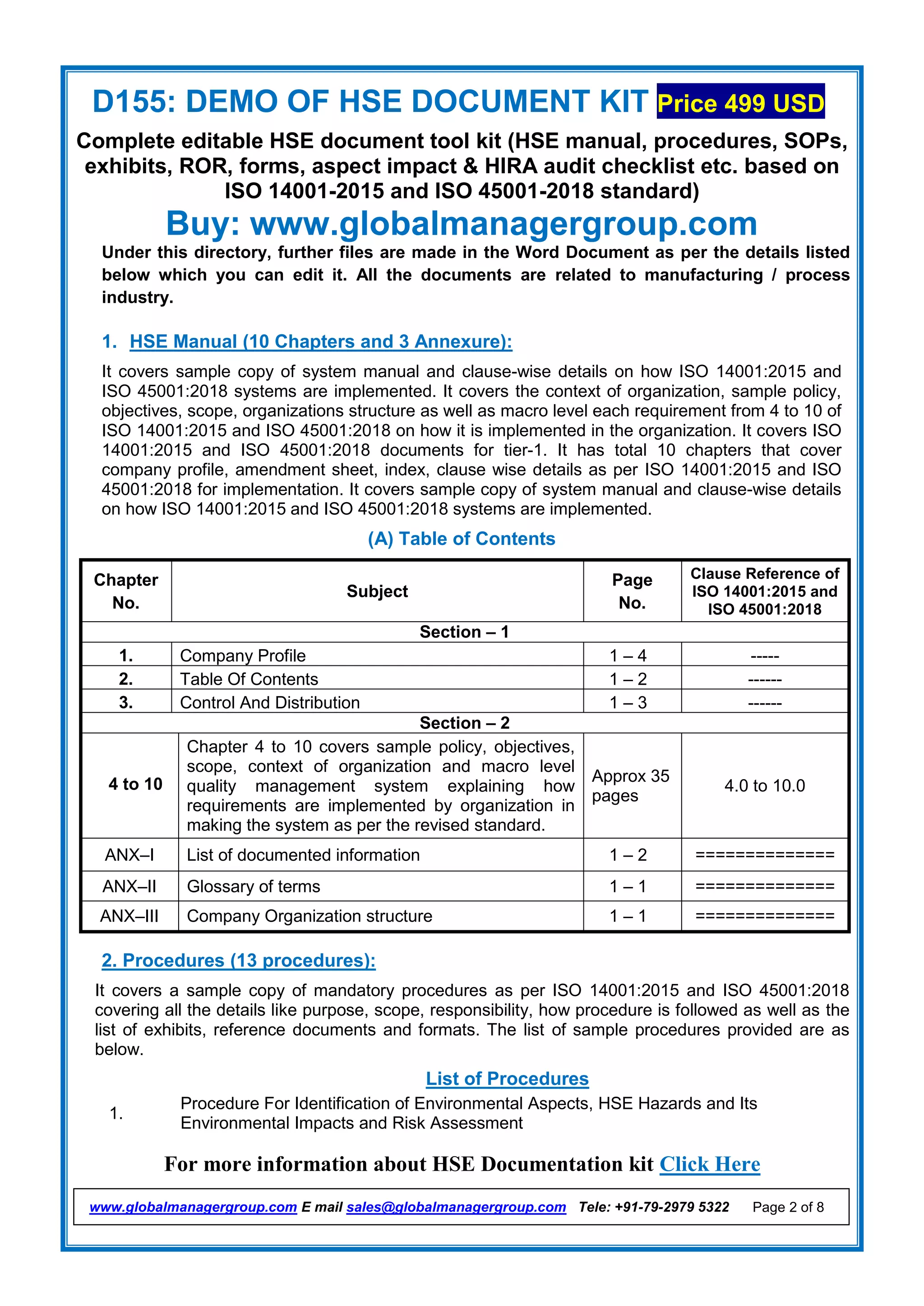 Integrated ISO 14001, ISO 45001 Certification Documents | PDF