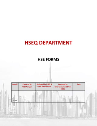 HSE FORMS (COVER PAGE)-1 Form # HSEQ - Rev 2 -.docx