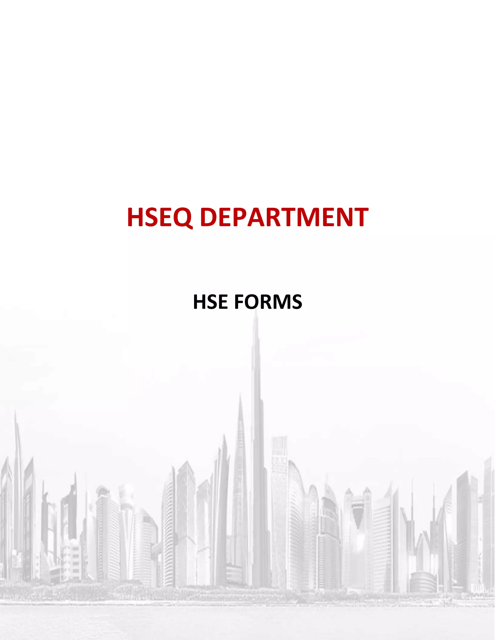 HSE FORMS (COVER PAGE)2 Form # HSEQ - Rev 2.docx
