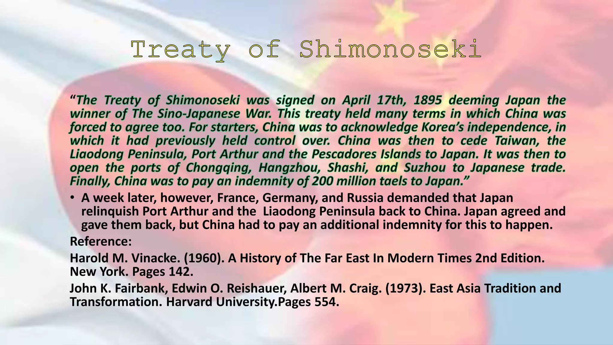 The First Sino-Japanese War In The Late 19th Century | PPTX