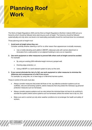 Hse guidance working on roofs | PDF