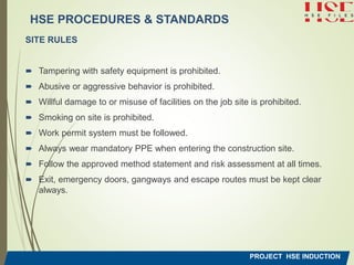 Safety and health Induction training for basic | PDF